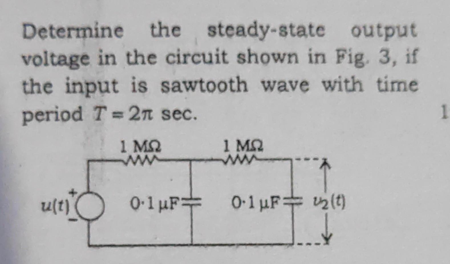 Solved Determine the steady-state output voltage in the | Chegg.com