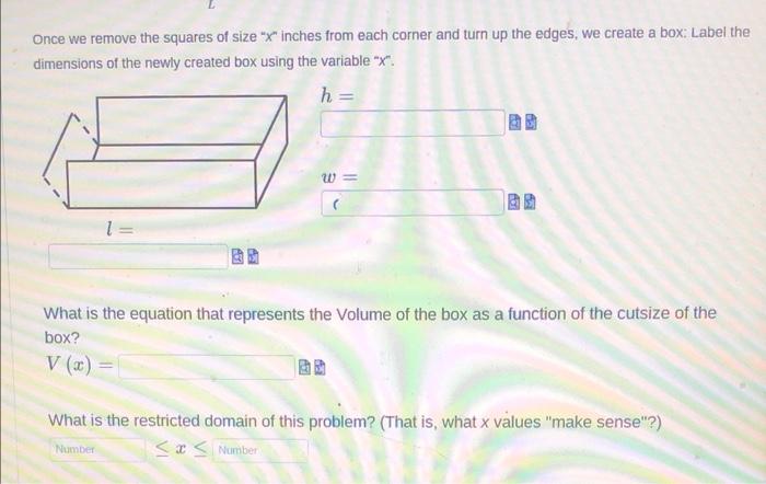 Solved We are constructing a box from a rectangular piece of | Chegg.com