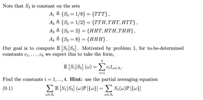 Solved 2. Conditional Expectation for a Discrete Time | Chegg.com