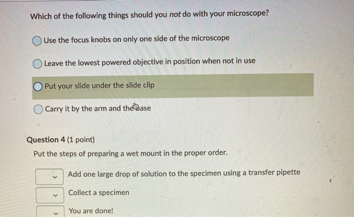 Solved Order the following kinds of microscopes from lowest | Chegg.com