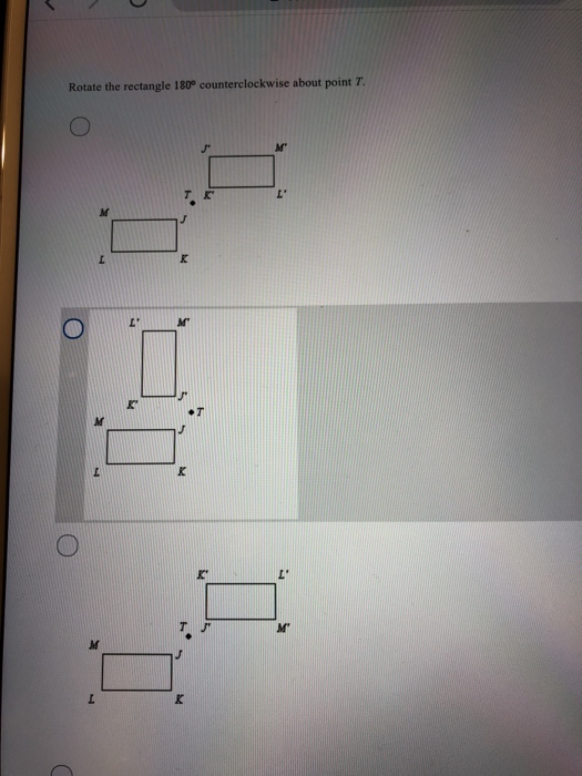Solved Rotate the rectangle 180° counterclockwise about | Chegg.com