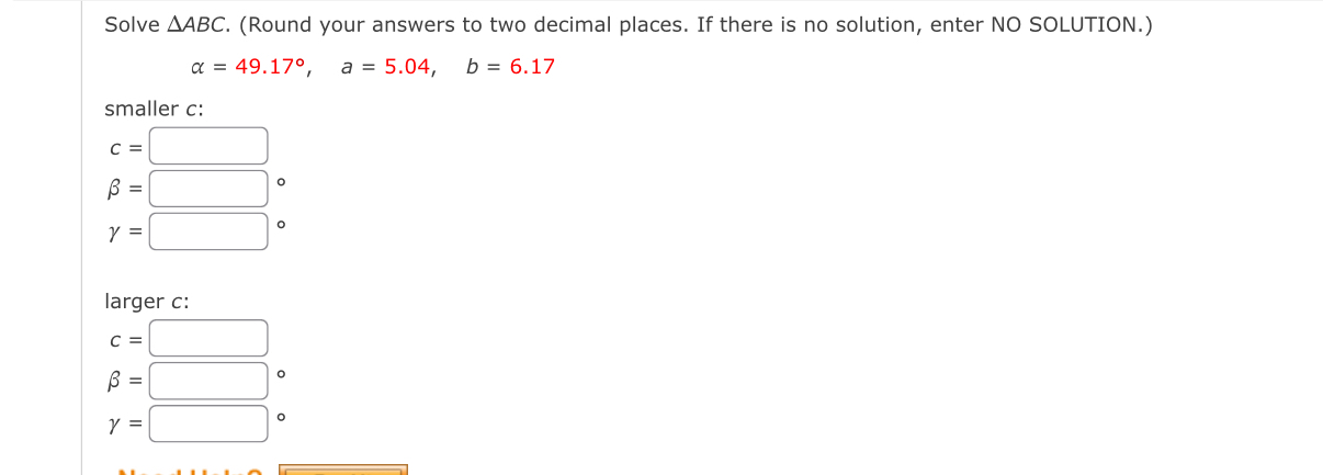 Solved Solve ????ABC. (Round your answers to two decimal | Chegg.com