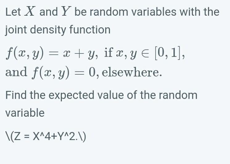 Solved A continuous random variable X has the density | Chegg.com