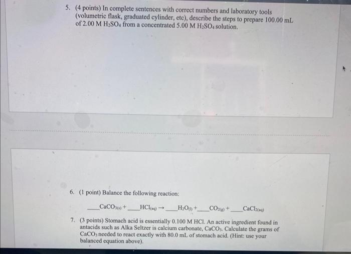 Solved 5. (4 points) In complete sentences with correct | Chegg.com