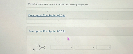 Provide a systematic name for each of the following | Chegg.com