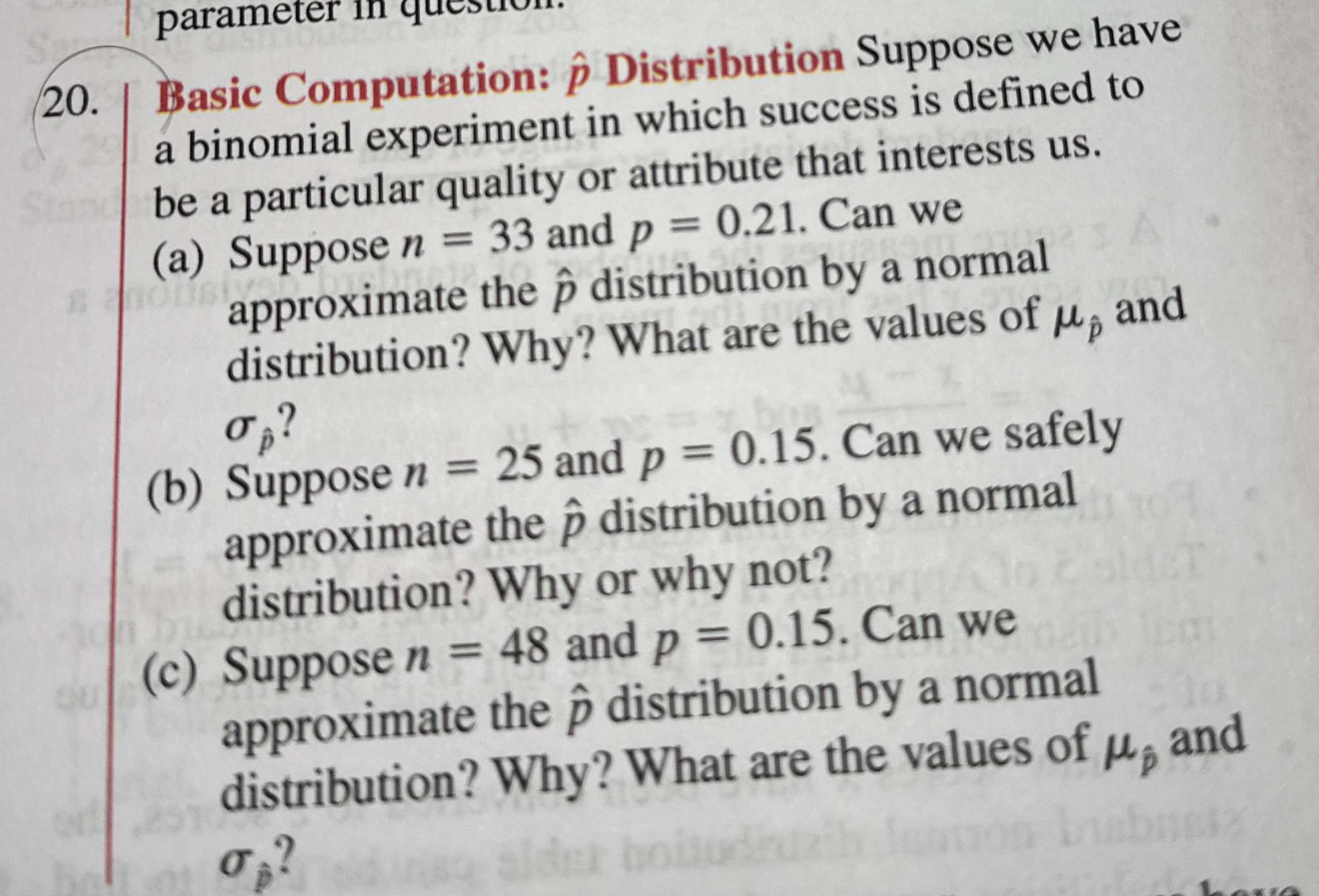 Solved Basic Computation: hat(p) ﻿Distribution Suppose we | Chegg.com