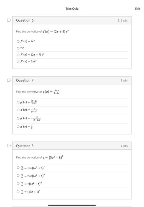 Solved Find the derivative of the function f(x)=10x4−7x2−6 | Chegg.com