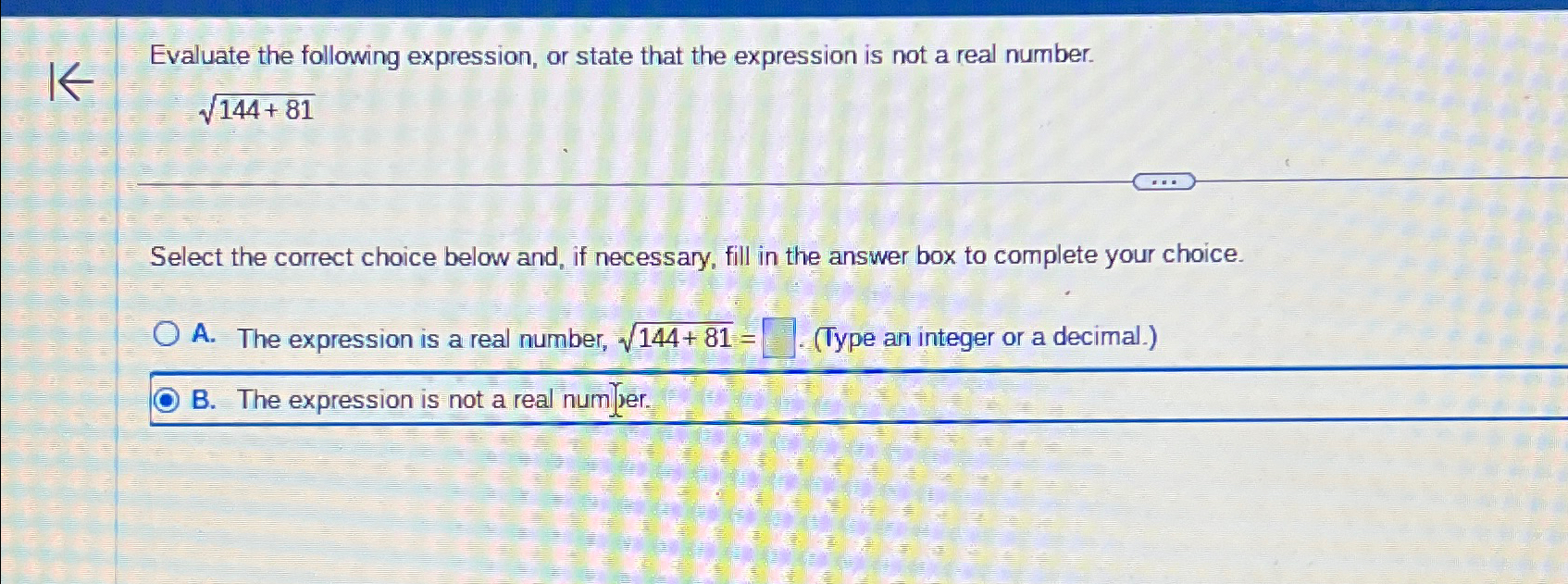 Solved Evaluate the following expression, or state that the | Chegg.com