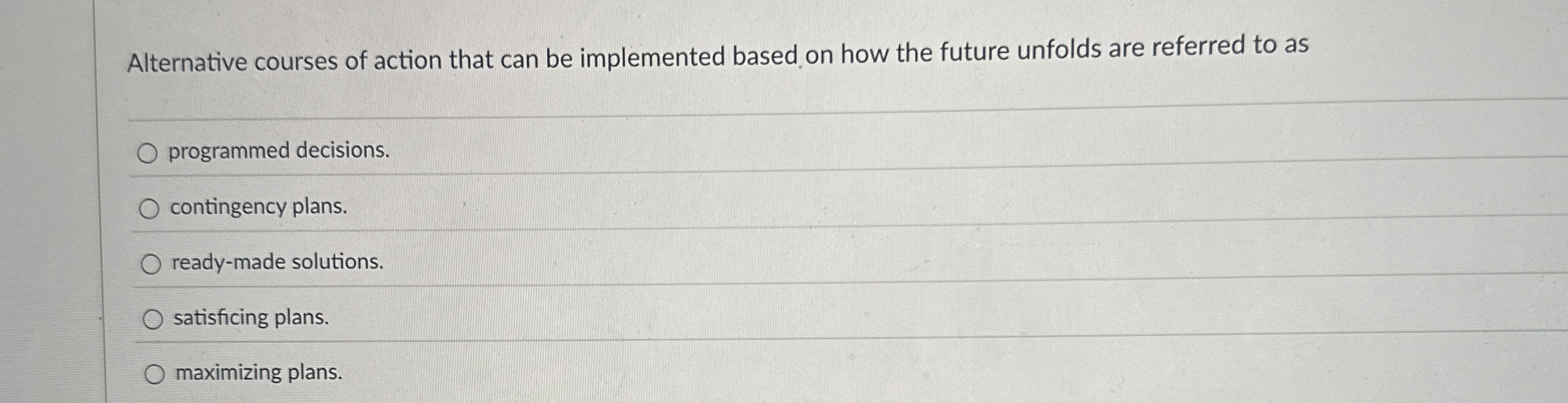 Solved Alternative courses of action that can be implemented | Chegg.com