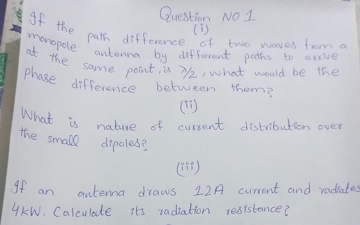 Solved If the Question NO 1 monole path difference of two | Chegg.com