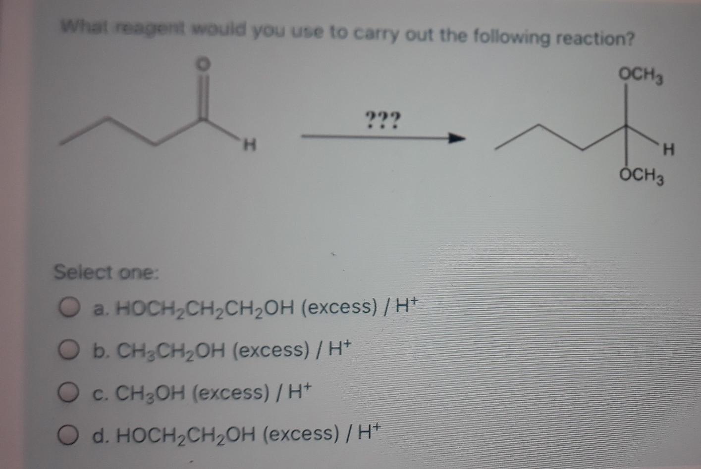 Solved What reagent would you use to carry out the following | Chegg.com