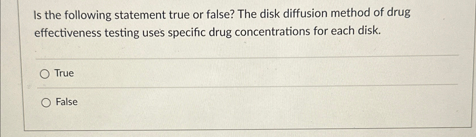 Solved Is the following statement true or false? The disk | Chegg.com