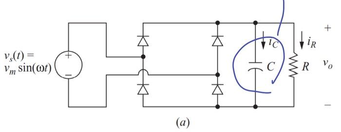 Solved Full-Wave Rectifier with Capacitance Filter The | Chegg.com