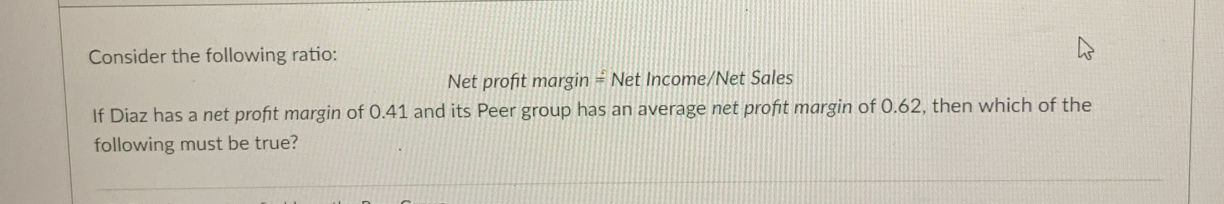 Solved Consider the following ratio:Net profit margin = ﻿Net | Chegg.com