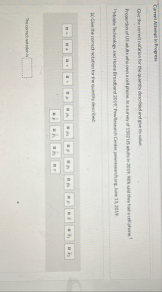 Solved Current Attempt in ProgressGive the correct notation | Chegg.com
