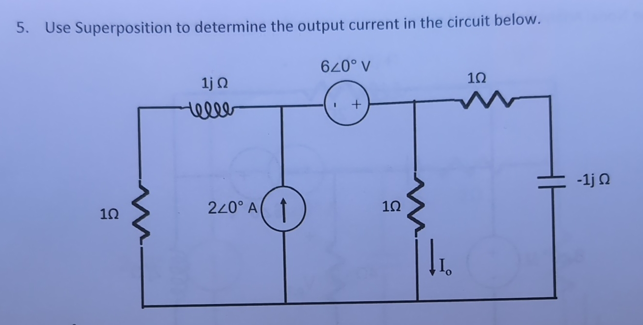Solved Use Superposition to determine the output current in | Chegg.com