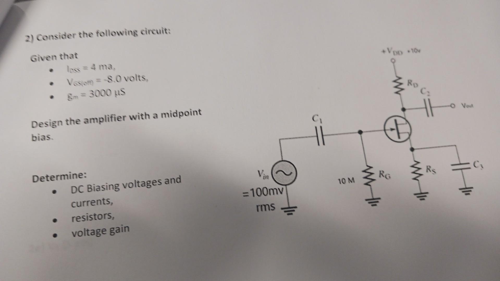 Solved Given that - low = 4ma, - Vavort =−8.0 volts, - | Chegg.com
