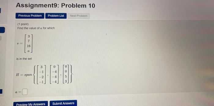 Solved Assignment9: Problem 4 Prva Pro Priems Next Problem | Chegg.com
