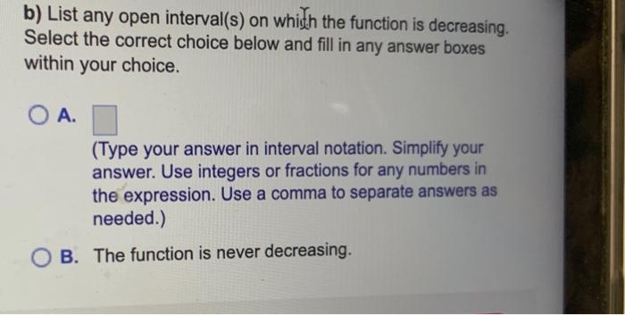 Solved Find the open intervals where the function graphed | Chegg.com