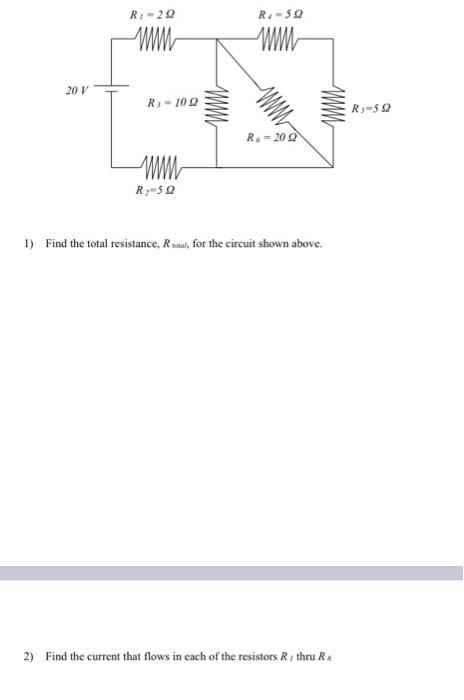 Solved 2) Find the current that flows in each of the | Chegg.com