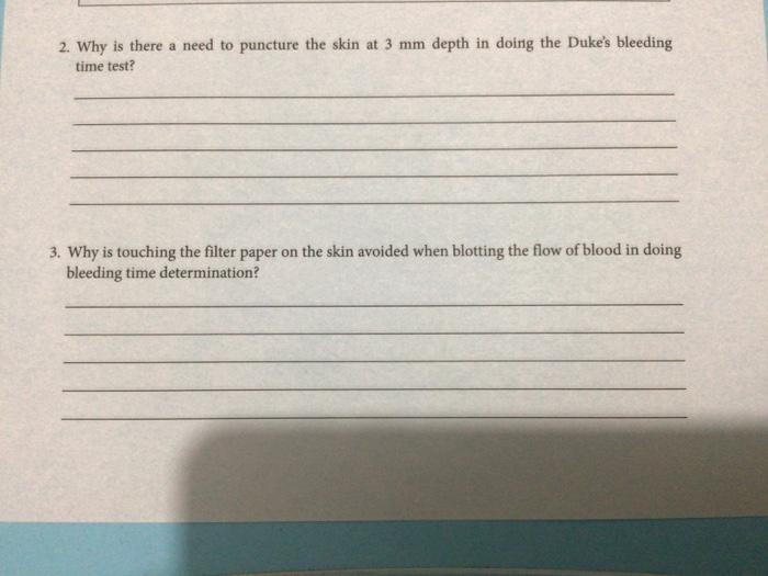 Solved 2. Why is there a need to puncture the skin at 3 mm | Chegg.com