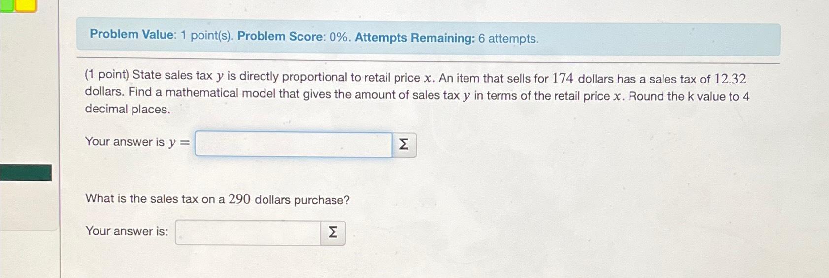 Solved Problem Value: 1 point(s). Problem Score: 0%. | Chegg.com
