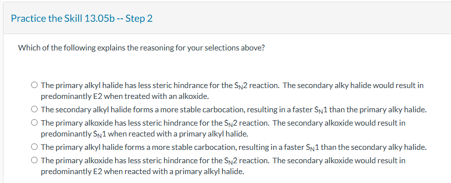 Solved Practice the Skill 13.05b -- ﻿Step 2Which of the | Chegg.com