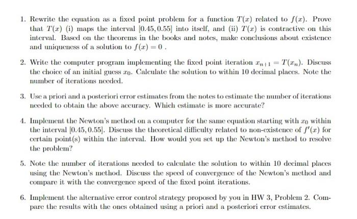 Solved 5. Note the number of iterations needed to calculate | Chegg.com