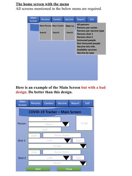 Objectives: Using various GUI widgets to design and | Chegg.com