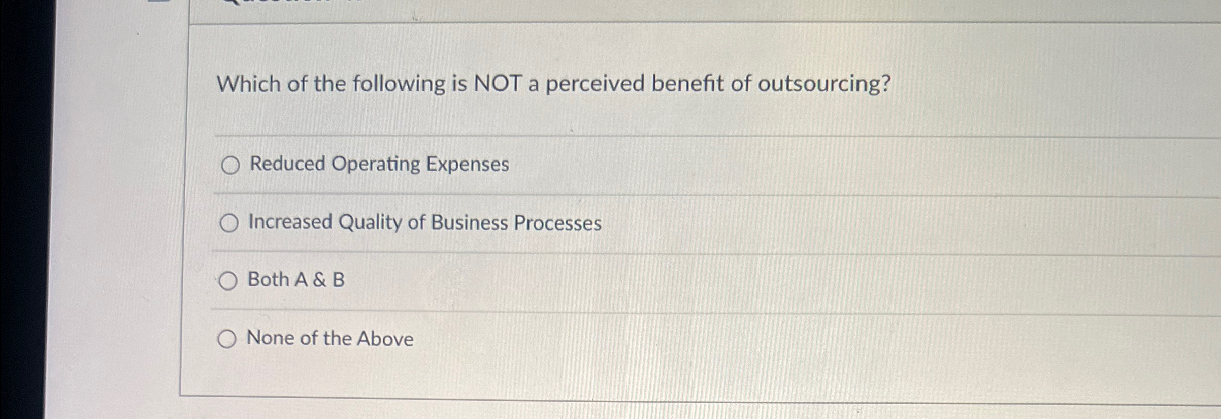 Solved Which of the following is NOT a perceived benefit of | Chegg.com