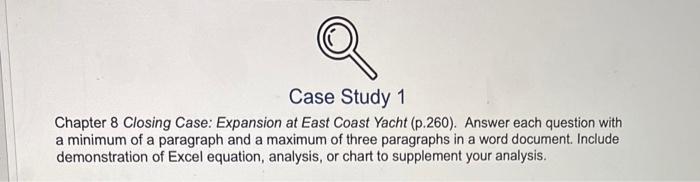 Solved EXPANSION AT EAST COAST YACHTS Because East Coast | Chegg.com