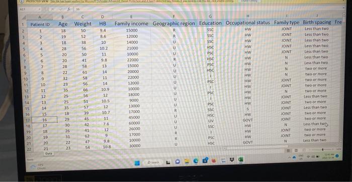 Solved asking other 3 question for the same data seti need | Chegg.com