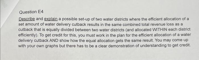 Solved Question E4 Describe and explain a possible set-up of | Chegg.com
