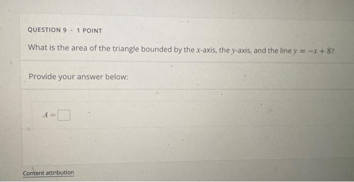 Solved What is the area of the triangle bounded by the | Chegg.com
