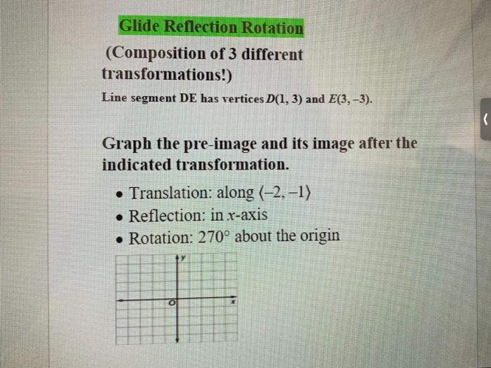 Solved Glide Reflection Rotation (Composition of 3 different | Chegg.com