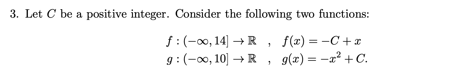 Let C ﻿be a positive integer. Consider the following | Chegg.com