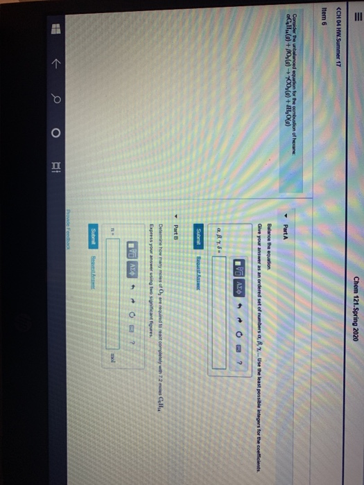 Solved Chem 121.Spring 2020 | Chegg.com