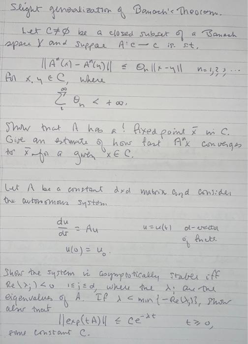 Solved ∥An(x)−An(n)∥≤θn∥x−4∥n=1,2,3,… for x,y∈C, where | Chegg.com