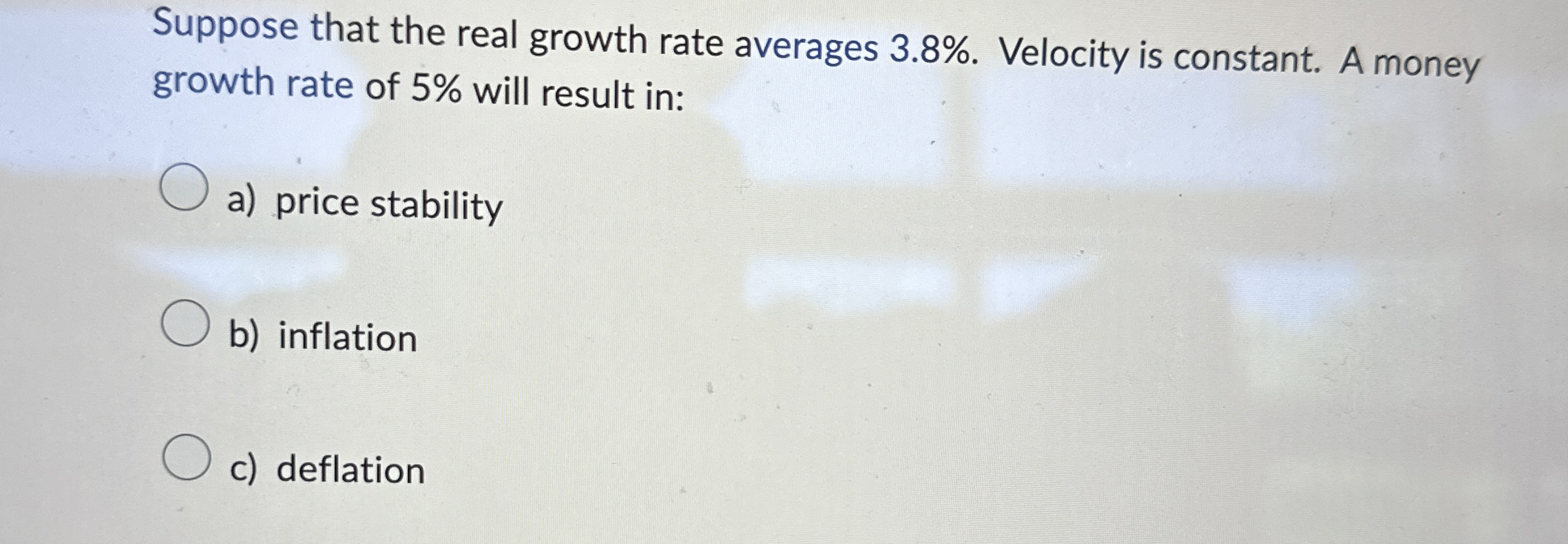 Solved Suppose that the real growth rate averages 3.8%. | Chegg.com