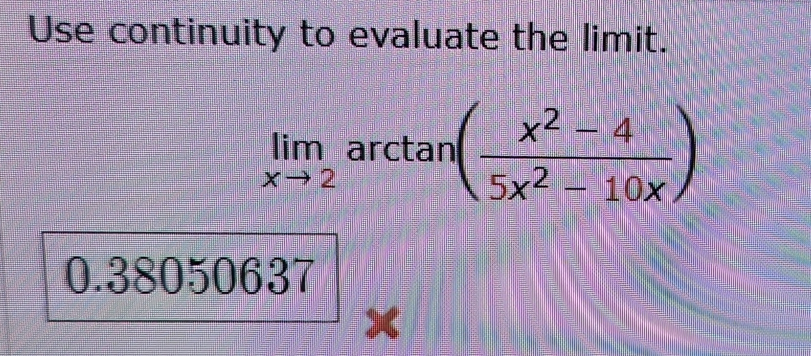 Solved Use continuity to evaluate the | Chegg.com