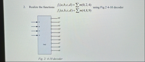 Solved Realize the functions | Chegg.com