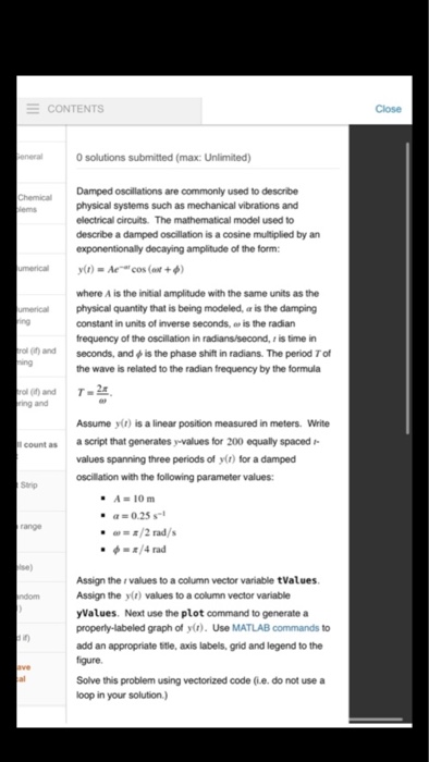Solved = CONTENTS Close O solutions submitted (max: | Chegg.com