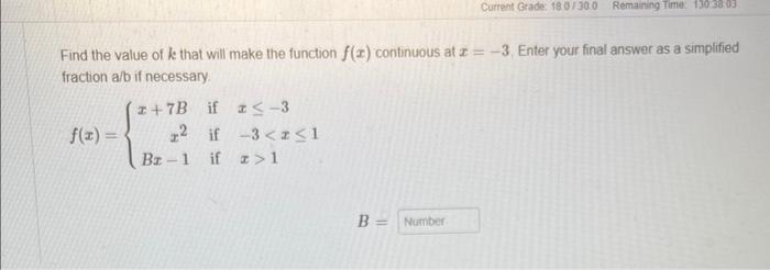 Solved Find the value of k that will make the function f(x) | Chegg.com