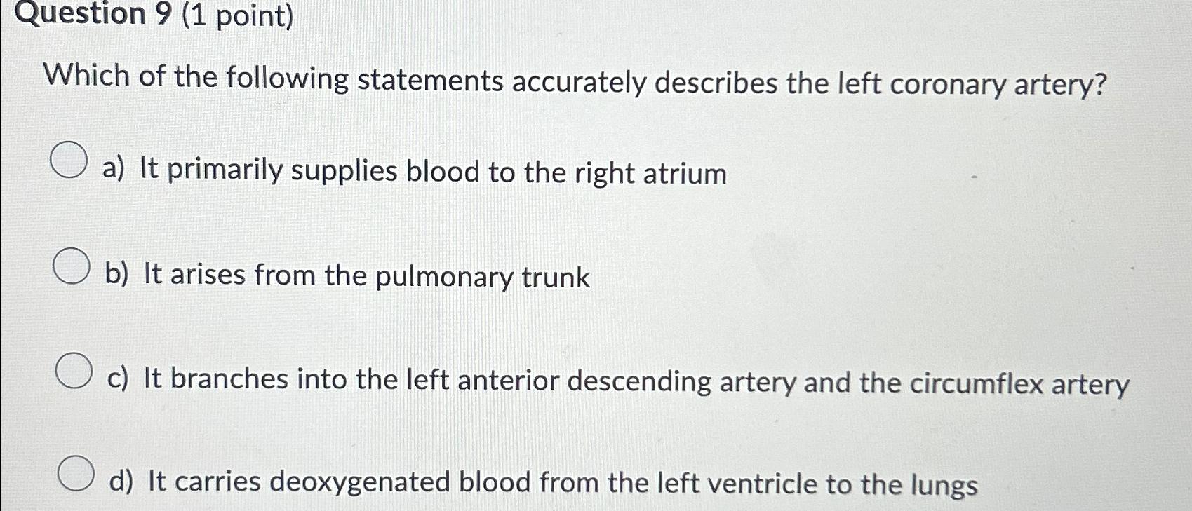 Solved Question 9 (1 ﻿point)Which of the following | Chegg.com