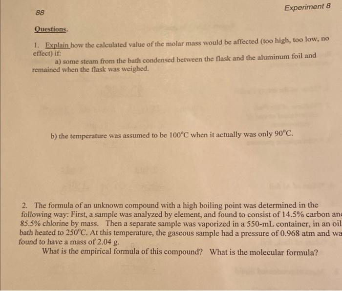 Solved Record all data and results of calculations to the | Chegg.com
