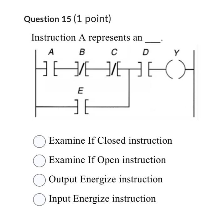 Solved Instruction A represents an Examine If Closed | Chegg.com
