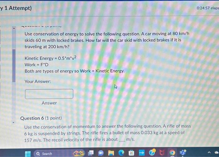 Solved Use conservation of energy to solve the following | Chegg.com
