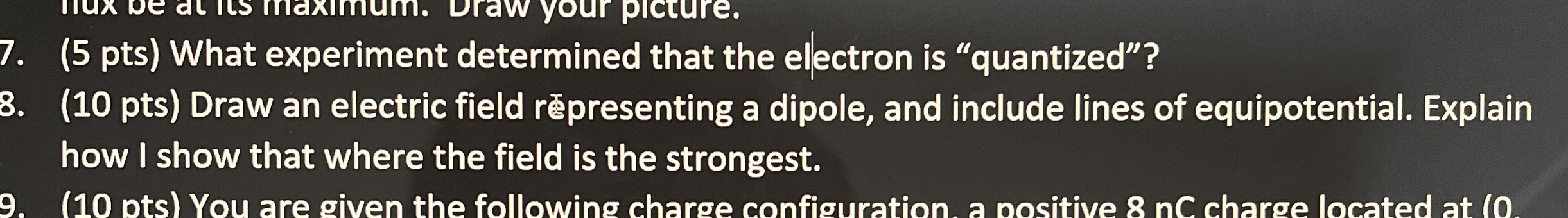 Solved (10 ﻿pts) ﻿Draw an electric field rēpresenting a | Chegg.com