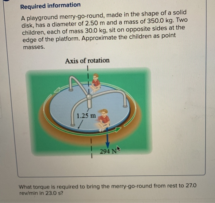 Solved Required information A playground merry-go-round, | Chegg.com