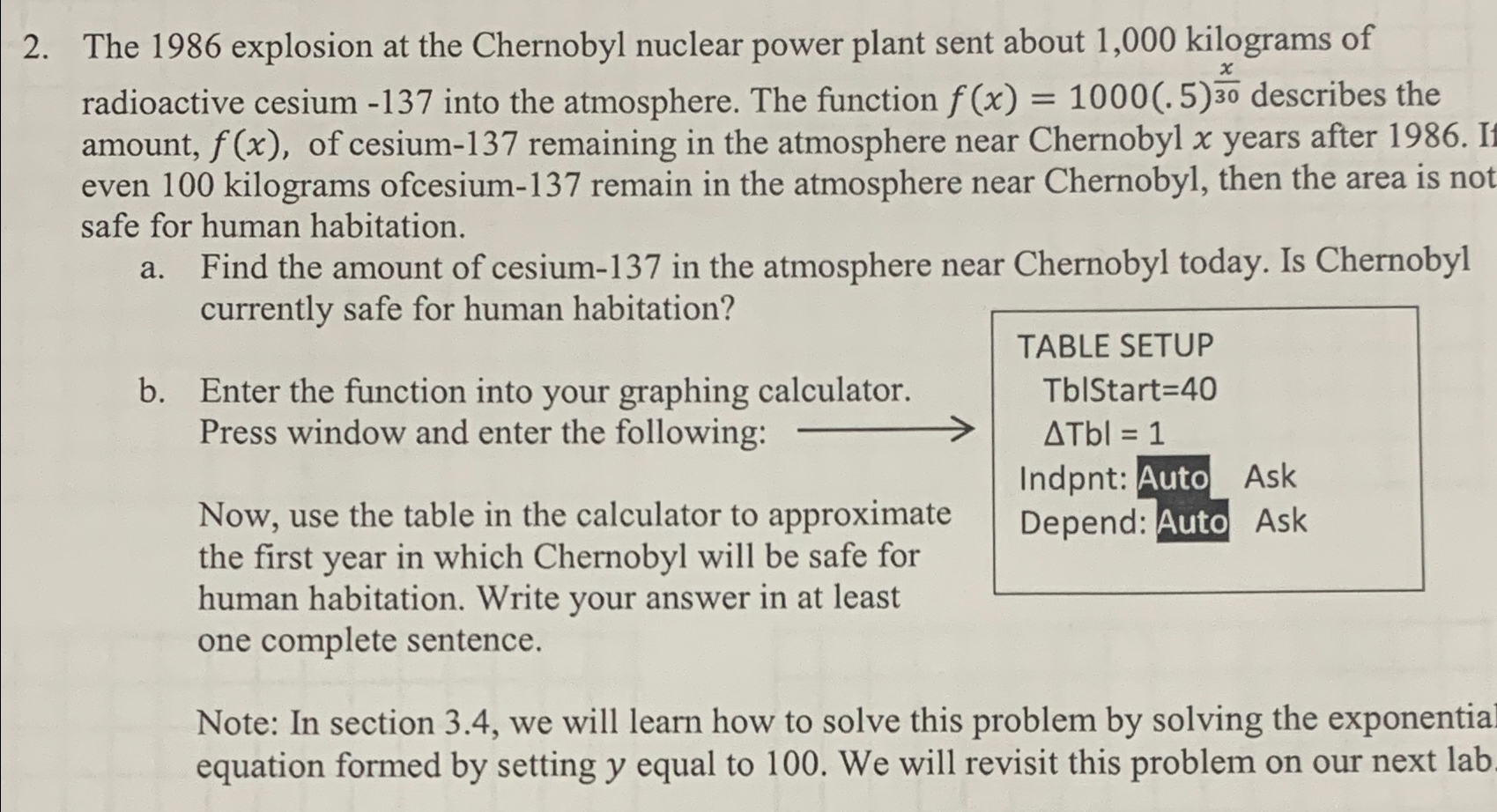Solved The 1986 ﻿explosion at the Chernobyl nuclear power | Chegg.com